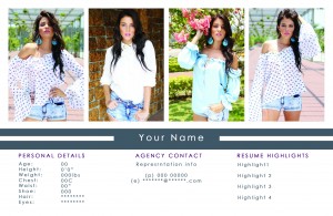 FREE Comp Card Templates for Actor & Model Headshots | NextDayFlyers