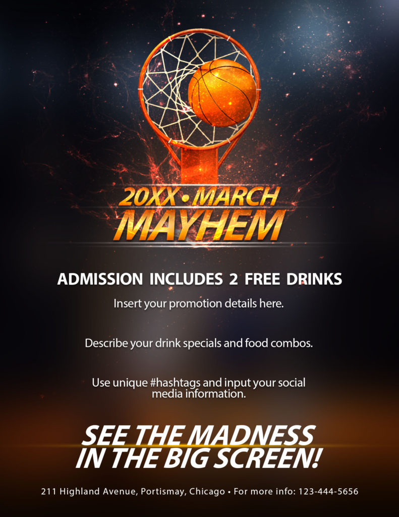 The Madness Begins! FREE 5 Basketball Flyers in PSD for the Big ...