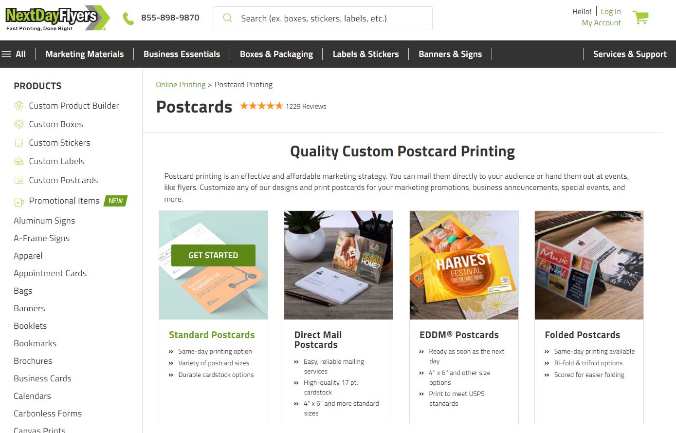 Get started on Postcards - NextDayFlyers Help Center